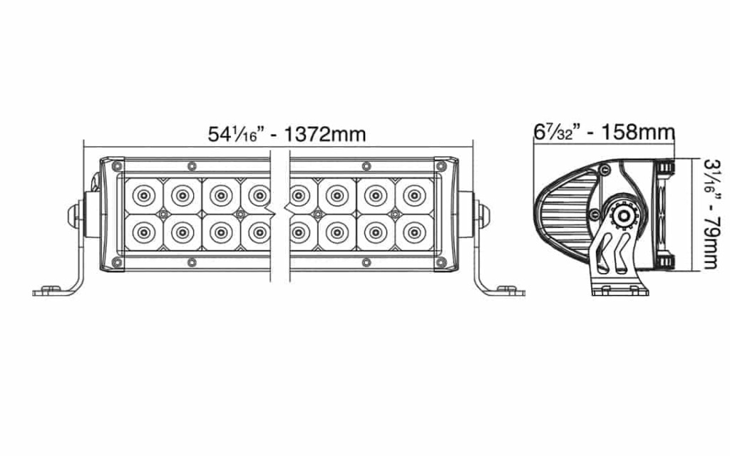 NightRider 55″ Double Row Curved Light Bar (NCR5500) - LEDriven